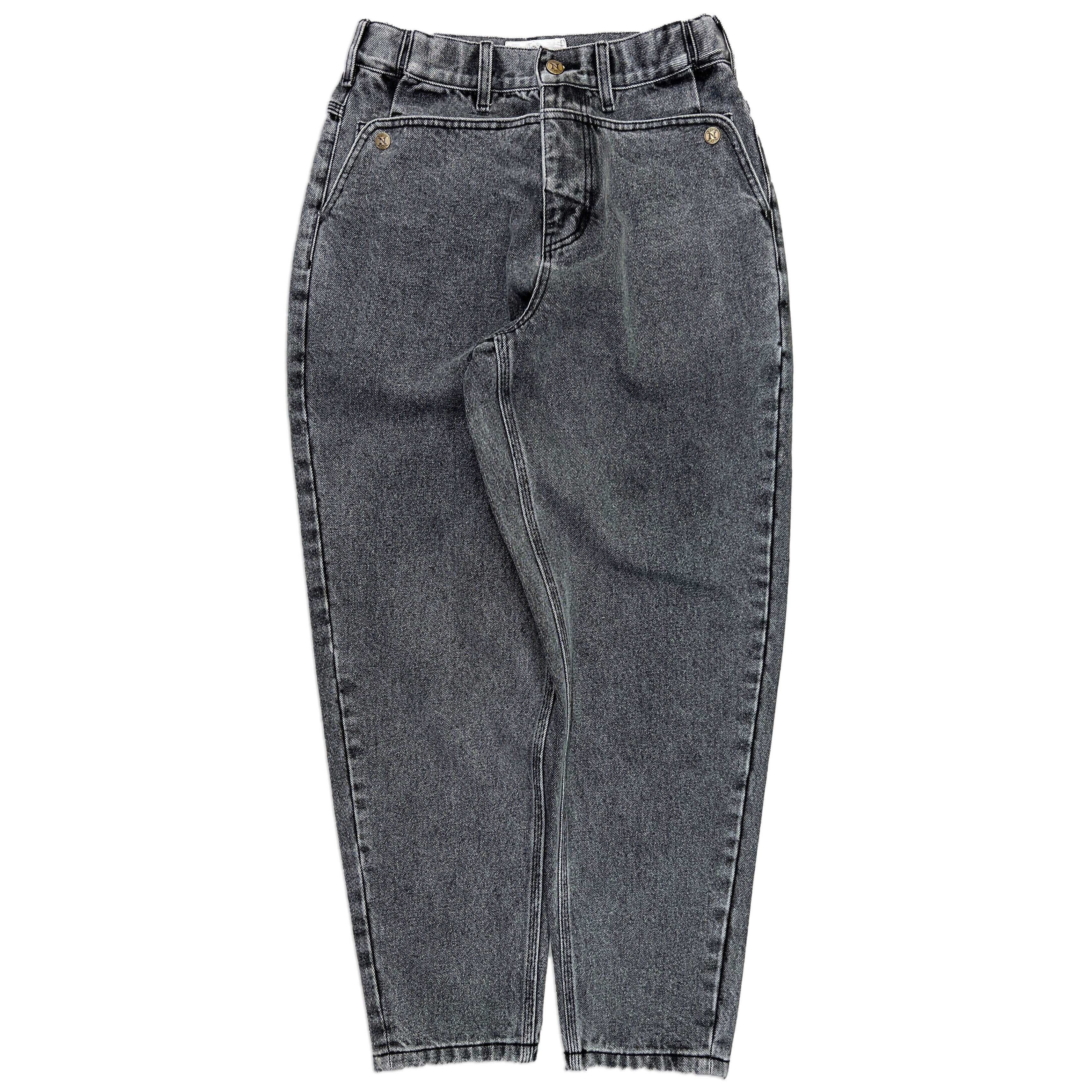 Black Tapered Mule Ear Denim Pants | Made-To-Measure | 600+ sizes – Nabee